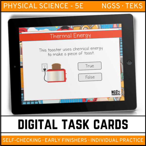 Thermal Energy Digital Task Cards | NGS Magnified