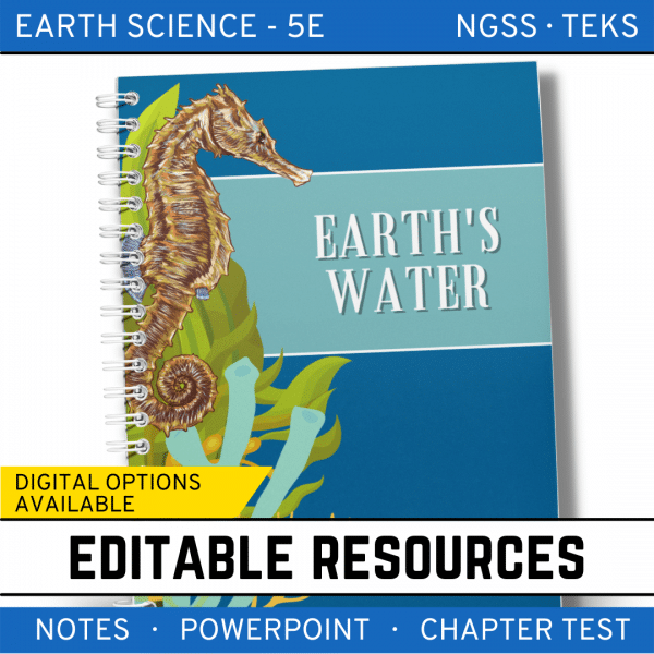 Earth’s Waters Notes, PowerPoint & Test ~ EDITABLE! | NGS Magnified