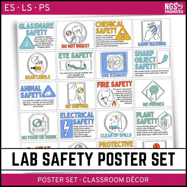 LAB SAFETY POSTERS – Secondary Science (humor) | NGS Magnified