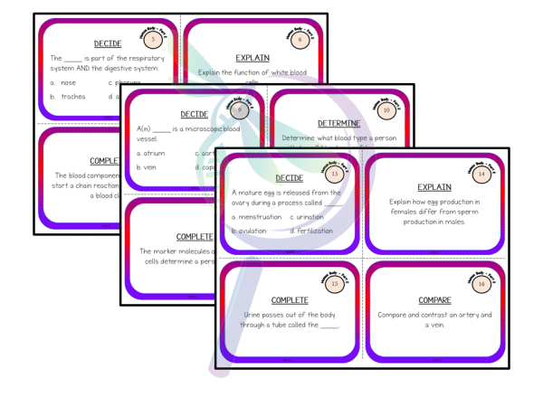 Human Body: Part 2 – Task Cards | NGS Magnified