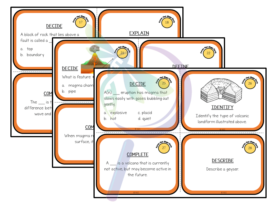 Forces that Shape the Earth – Task Cards | NGS Magnified
